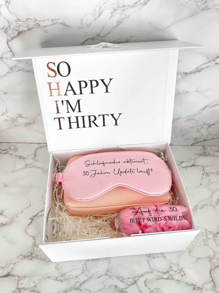 Personalisierte Geschenkbox 30. Geburtstag | Plotter Bird